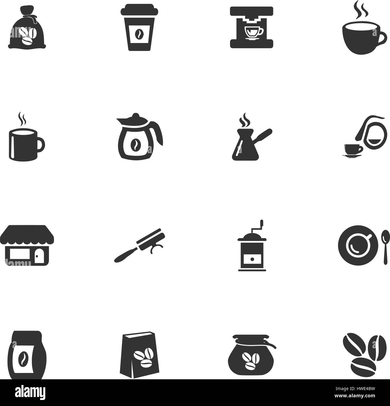 Coffee icon set for web sites and user interface Stock Vector Image ...