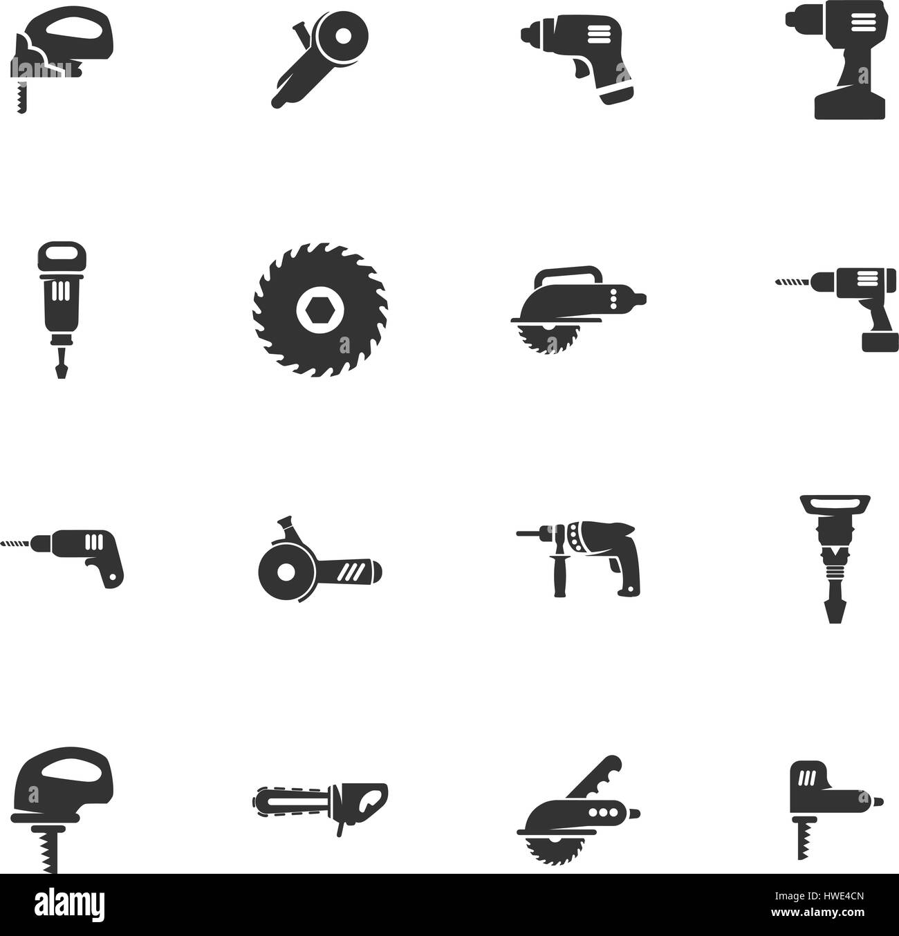 Power tools icon set for web sites and user interface Stock Vector ...