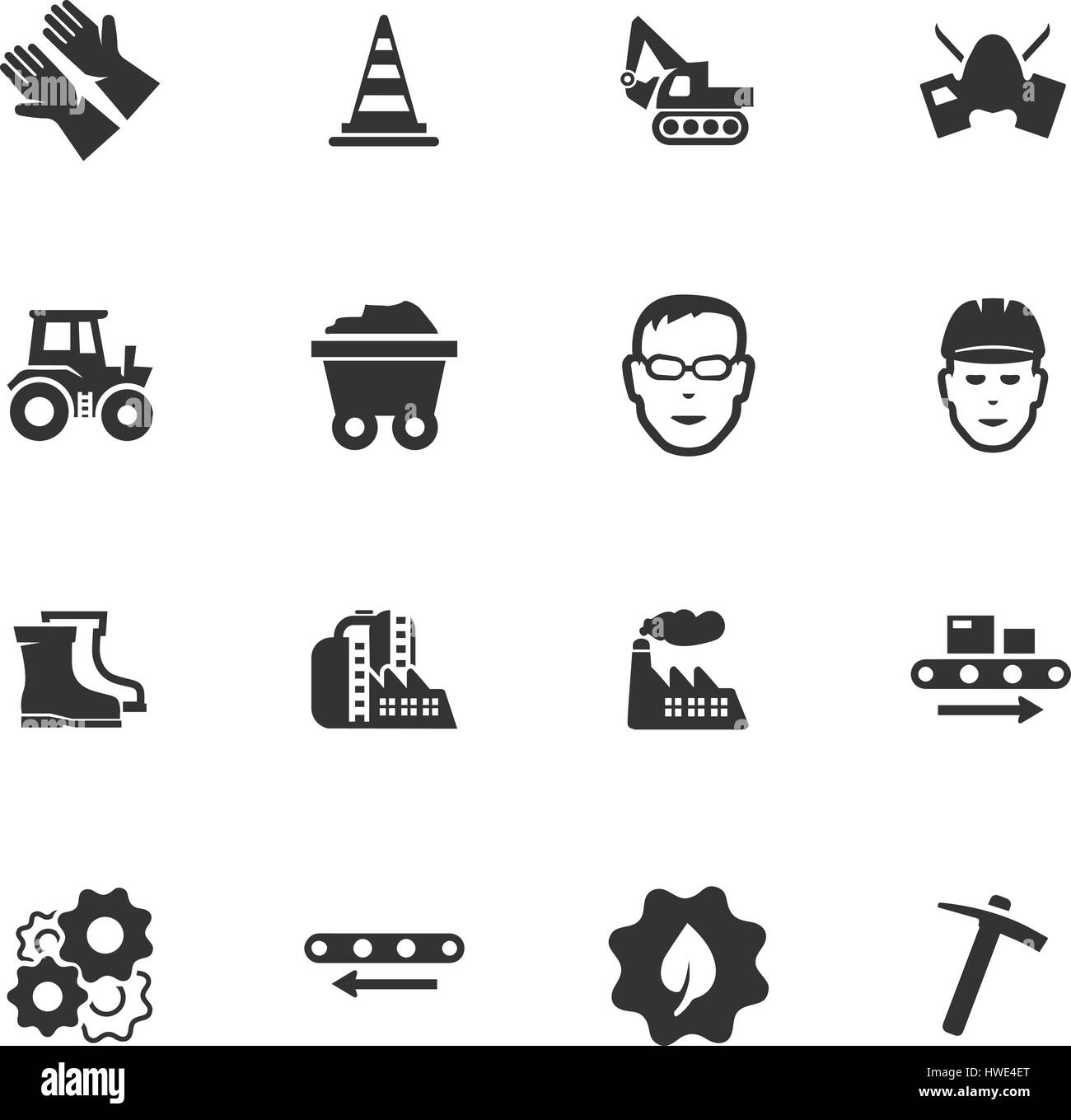Industrial icon set for web sites and user interface Stock Vector Image ...
