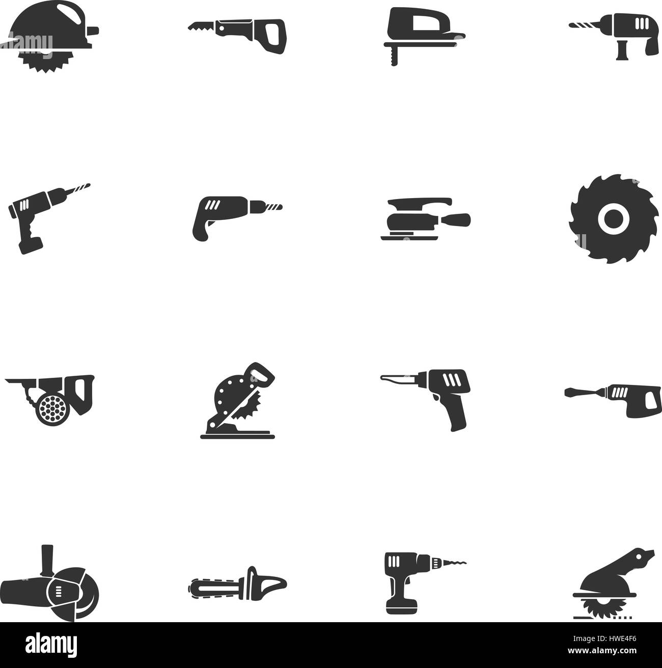 Power tools icon set for web sites and user interface Stock Vector ...
