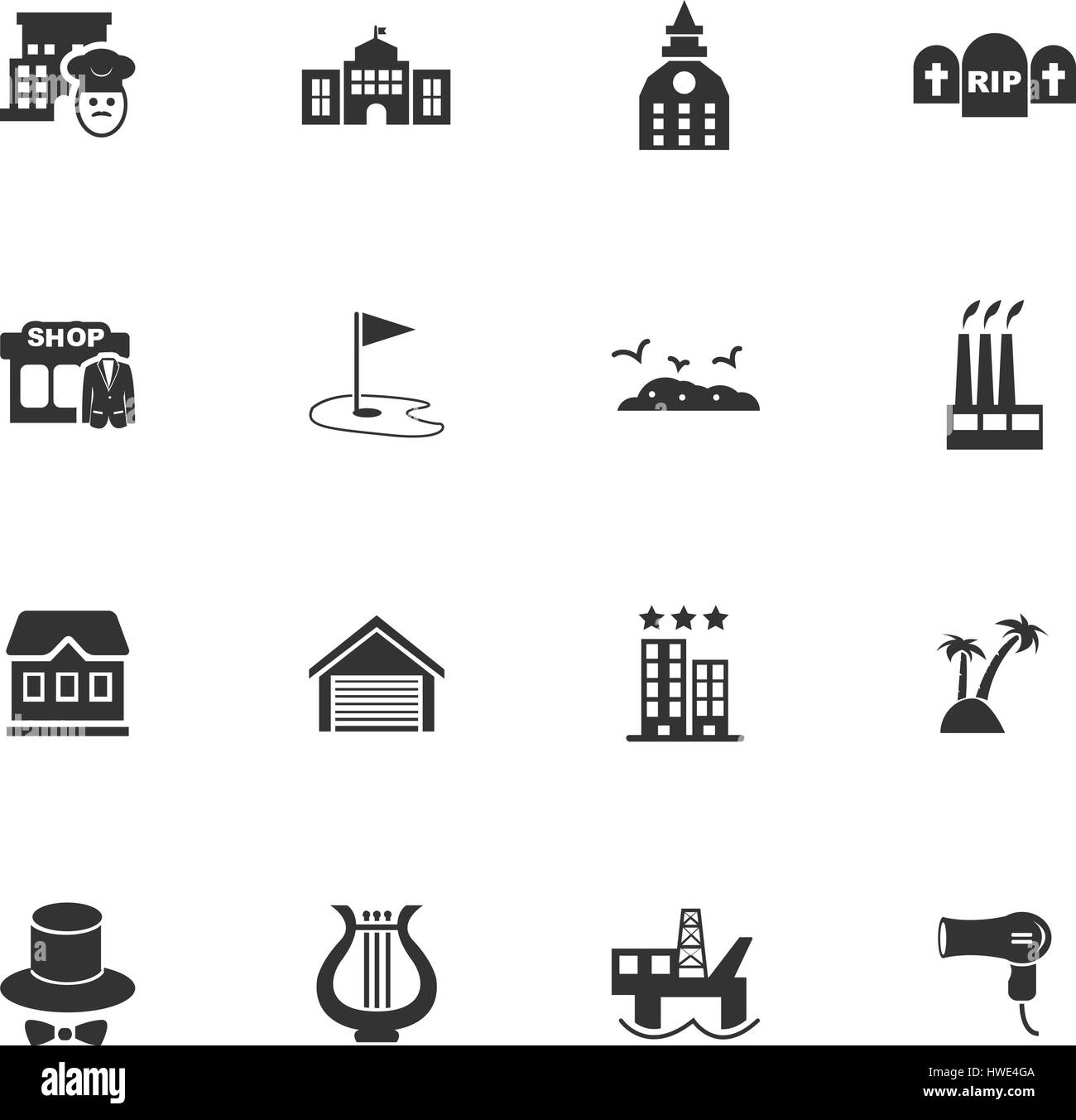 Infrastucture of the city icon set for web sites and user interface ...