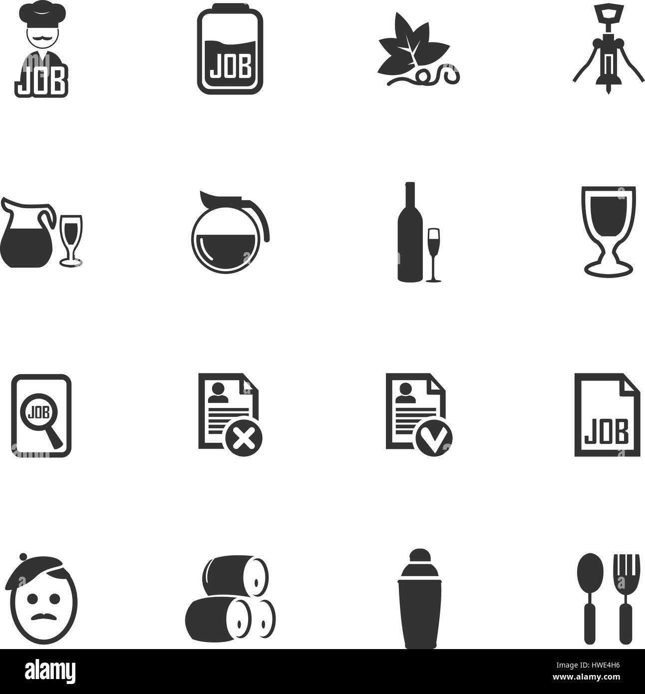 Job icon set for web sites and user interface Stock Vector Image & Art ...