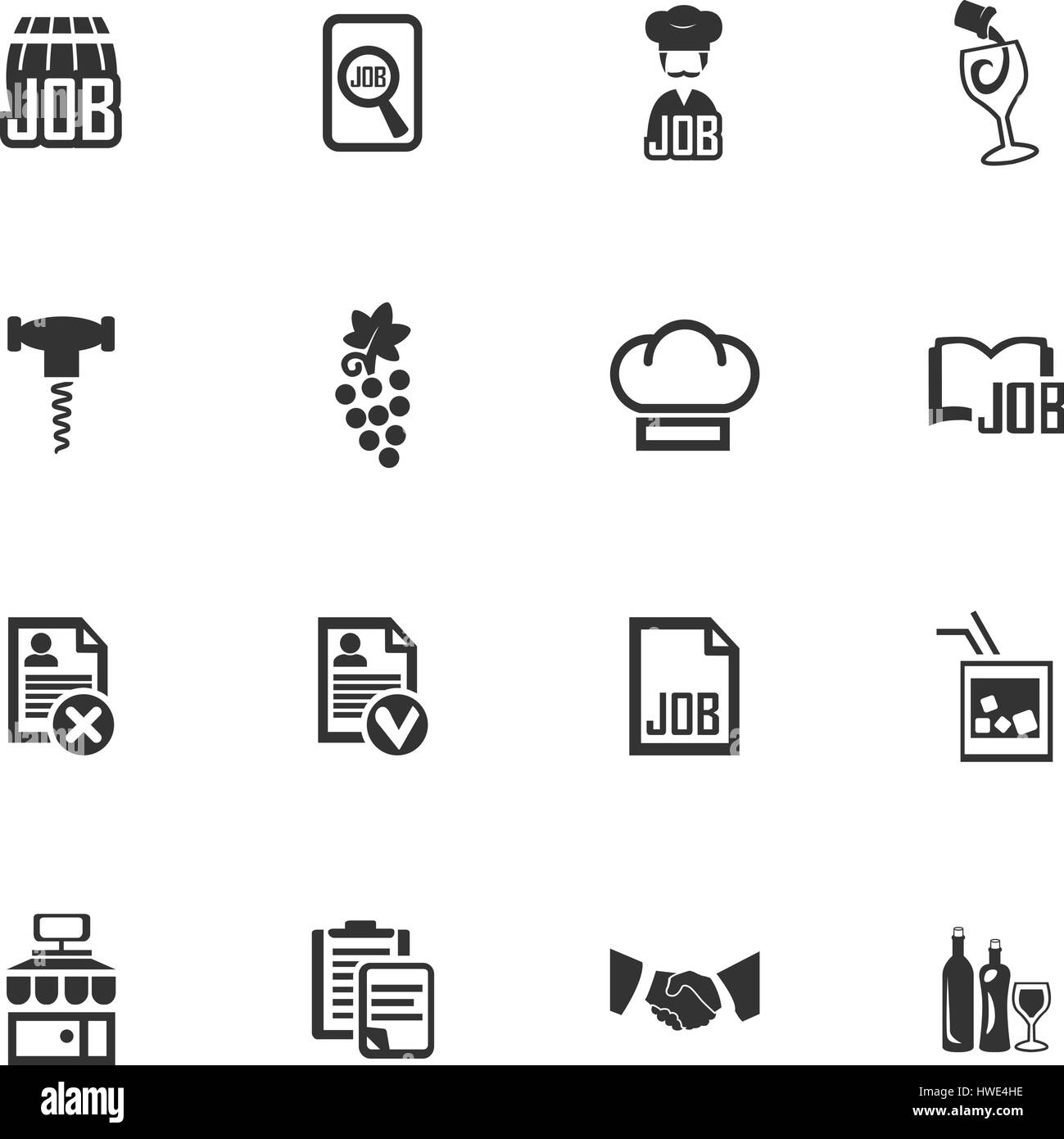 Job icon set for web sites and user interface Stock Vector Image & Art ...