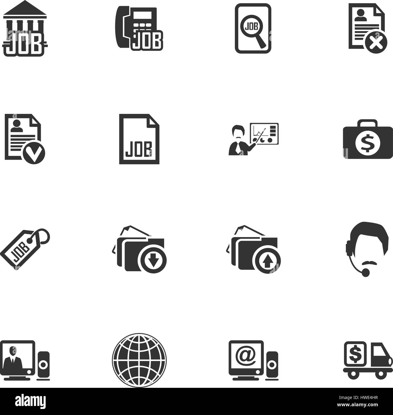 Job icon set for web sites and user interface Stock Vector Image & Art ...