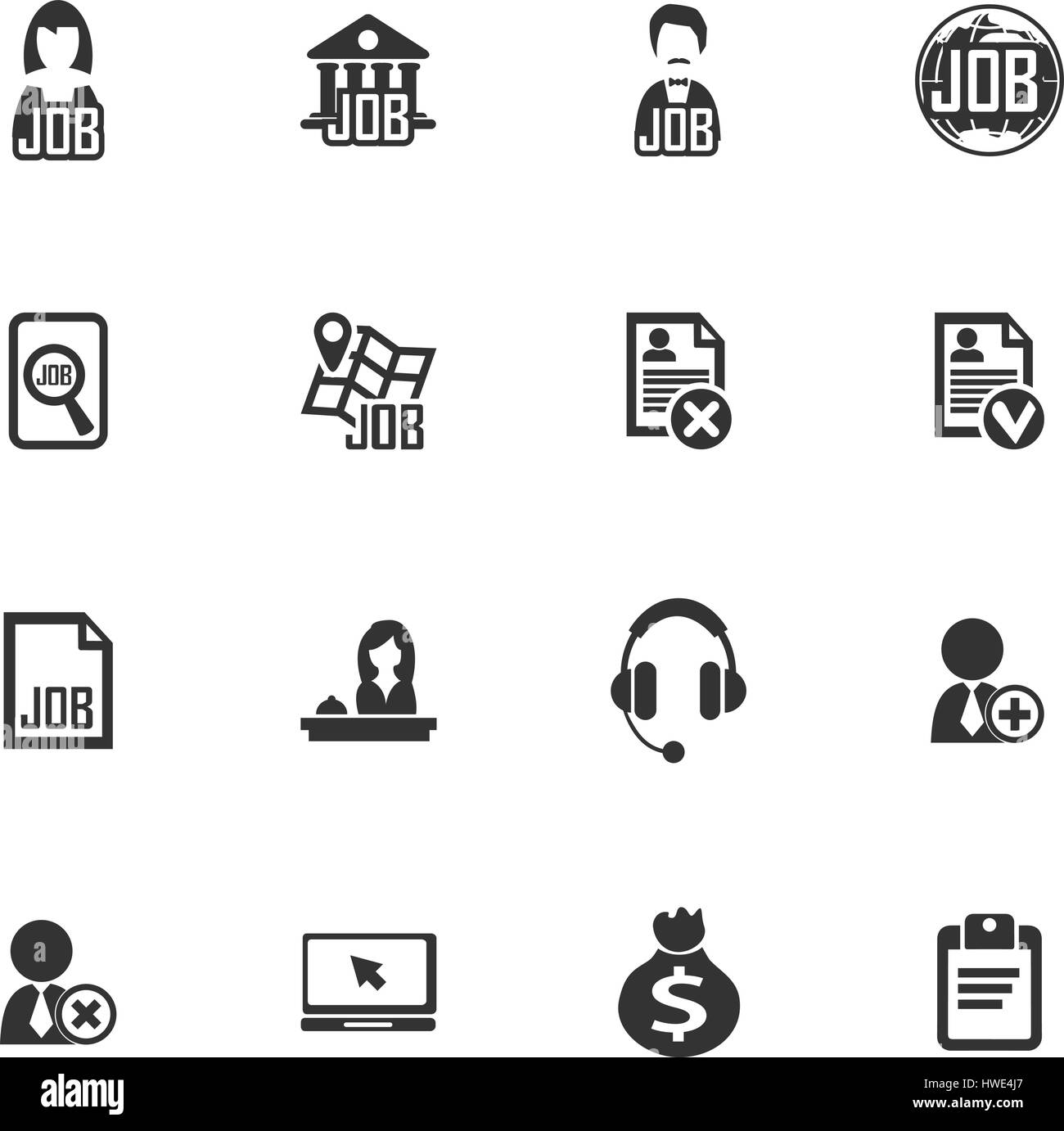 Job icon set for web sites and user interface Stock Vector Image & Art ...