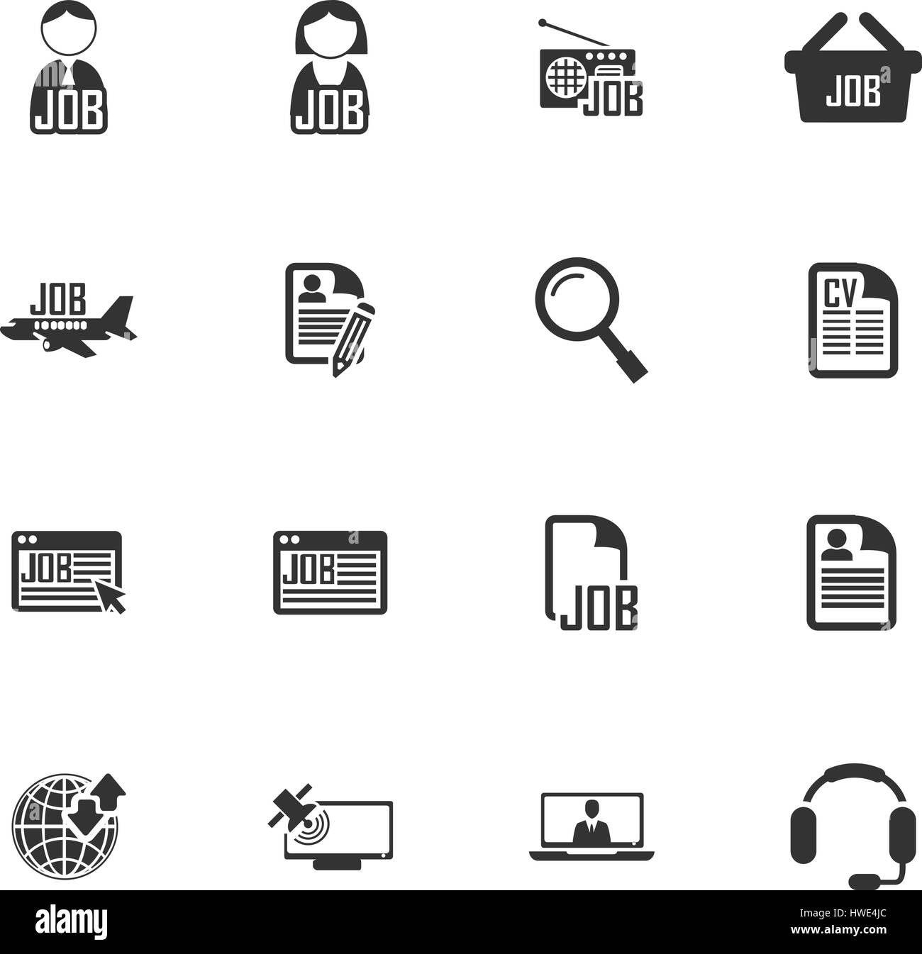 Job icon set for web sites and user interface Stock Vector Image & Art ...