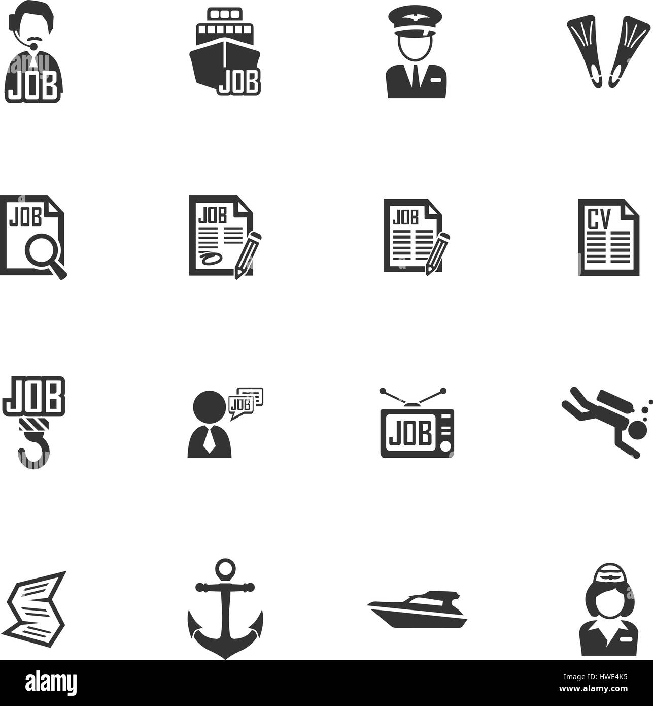 Job icon set for web sites and user interface Stock Vector Image & Art ...