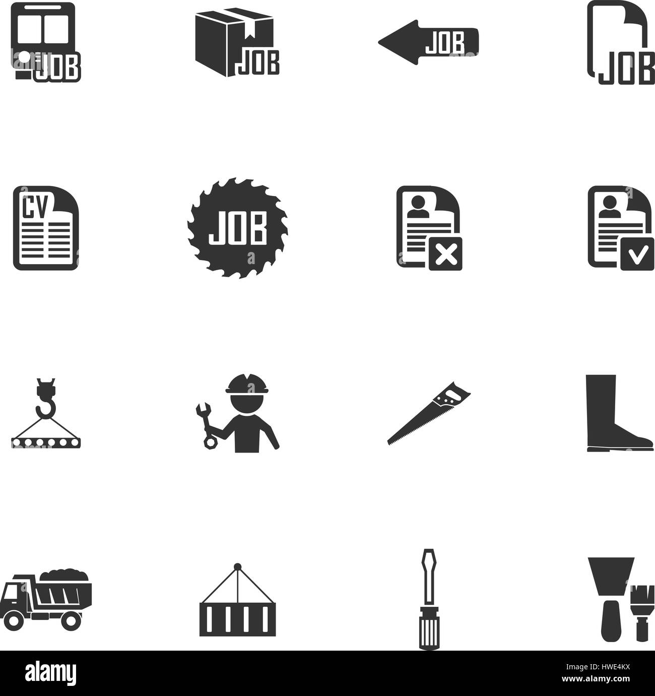 Job icon set for web sites and user interface Stock Vector Image & Art ...