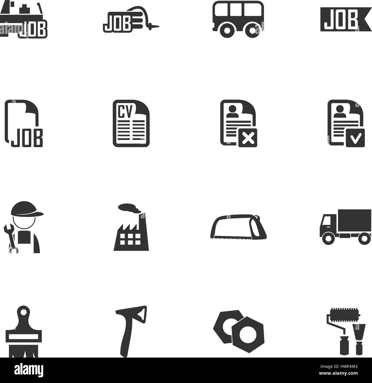 Job icon set for web sites and user interface Stock Vector Image & Art ...