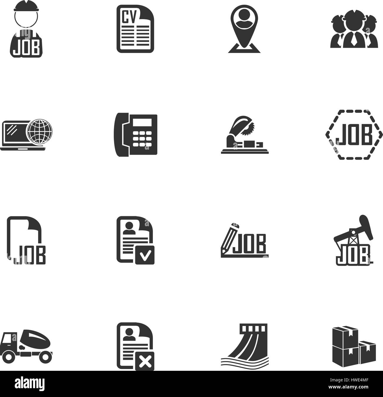 Job icon set for web sites and user interface Stock Vector Image & Art ...