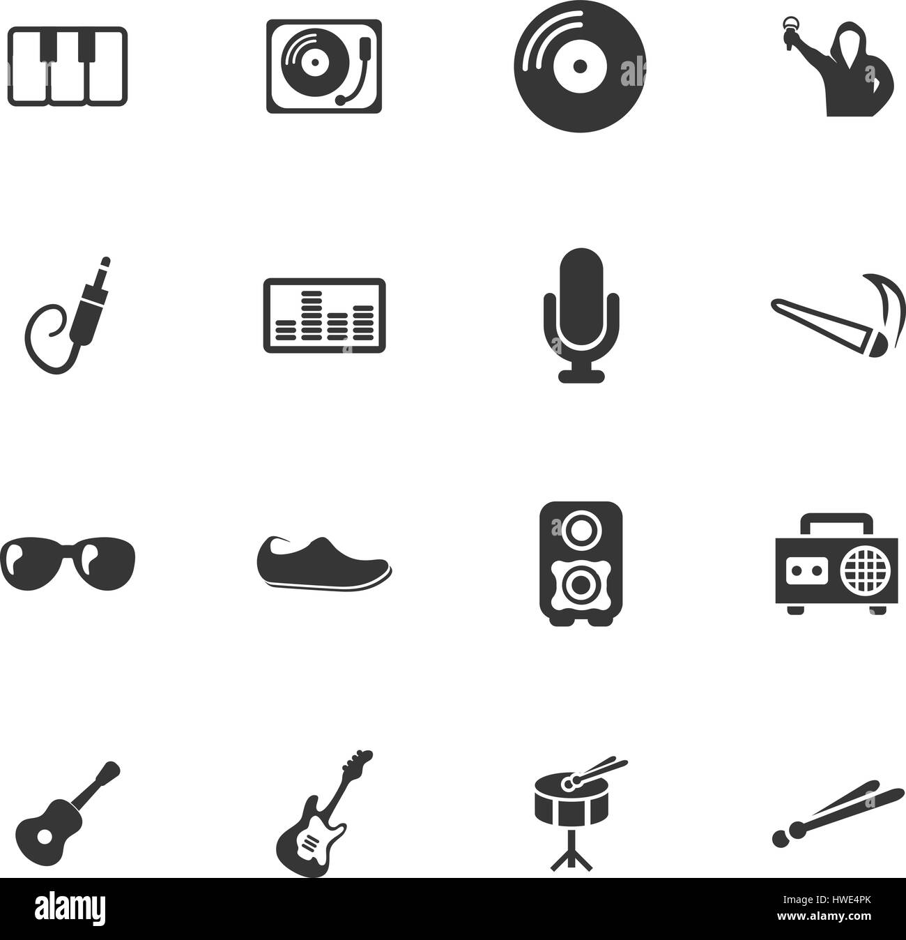 Disco Or Club icon set for web sites and user interface Stock Vector ...