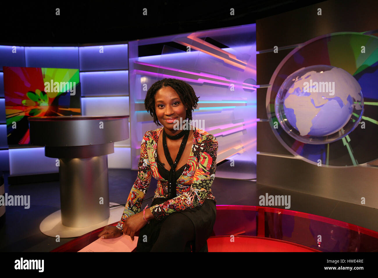 TV newsreader at work Stock Photo - Alamy