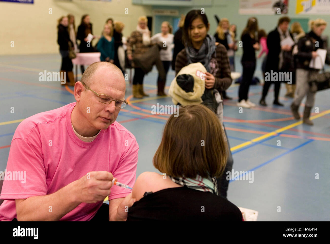 vaccination campaign against cervical cancer Stock Photo - Alamy