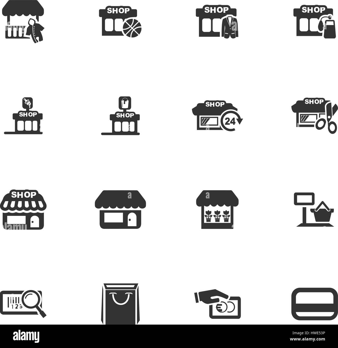 Shop icon set for web sites and user interface Stock Vector Image & Art ...