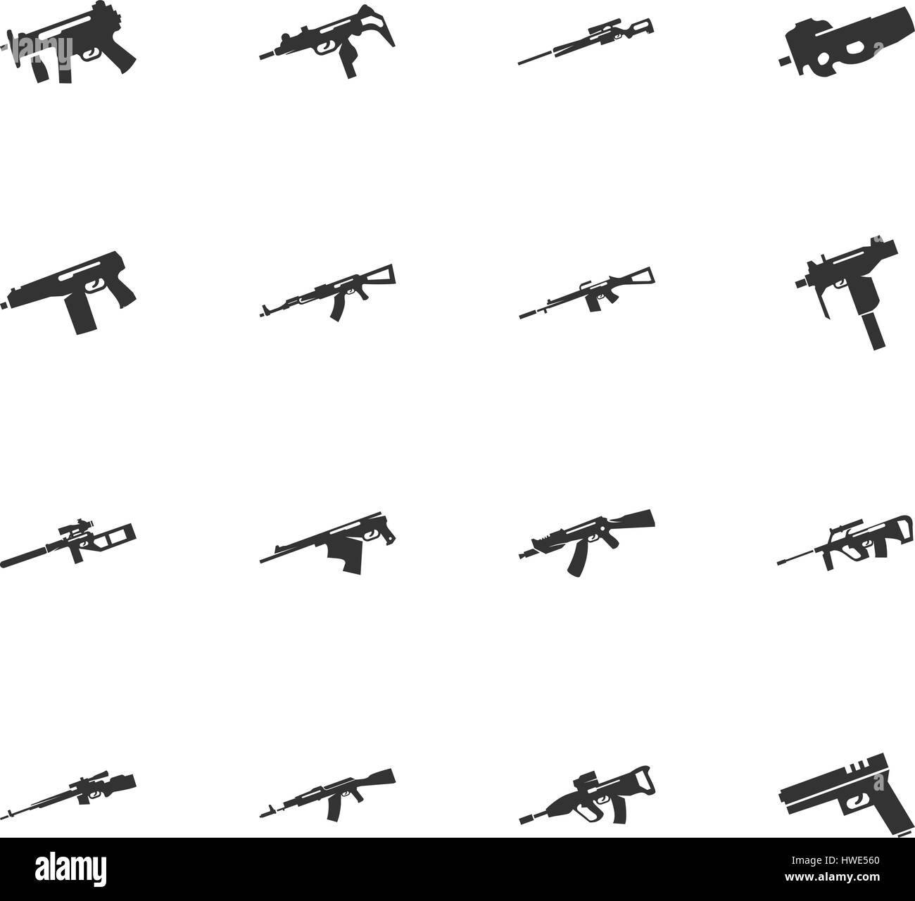 Hand weapons icon set for web sites and user interface Stock Vector ...