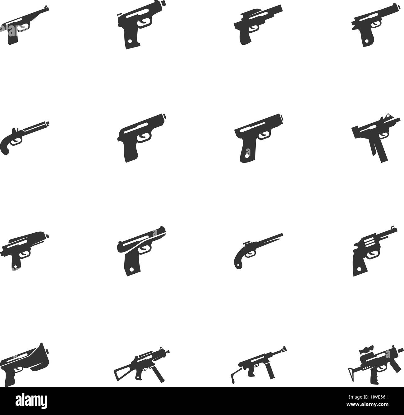 Hand weapons icon set for web sites and user interface Stock Vector ...