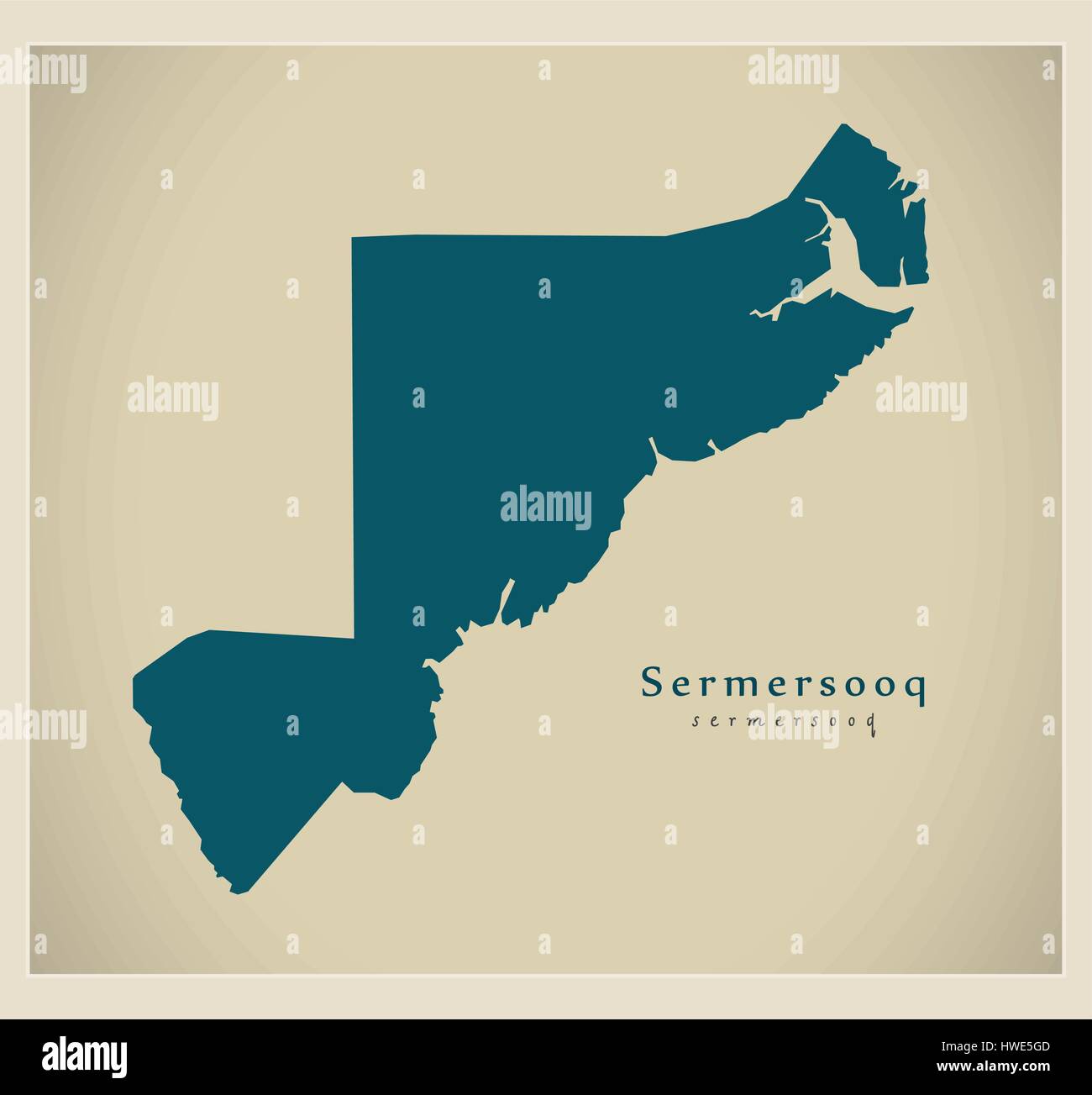 Modern Map - Sermersooq GL Stock Vector Image & Art - Alamy