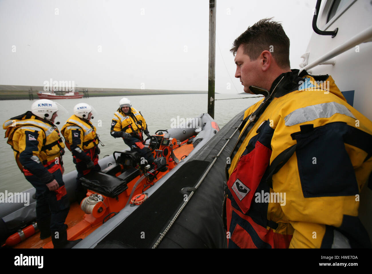 rescue operation by a lifeboat at the northsea Stock Photo - Alamy