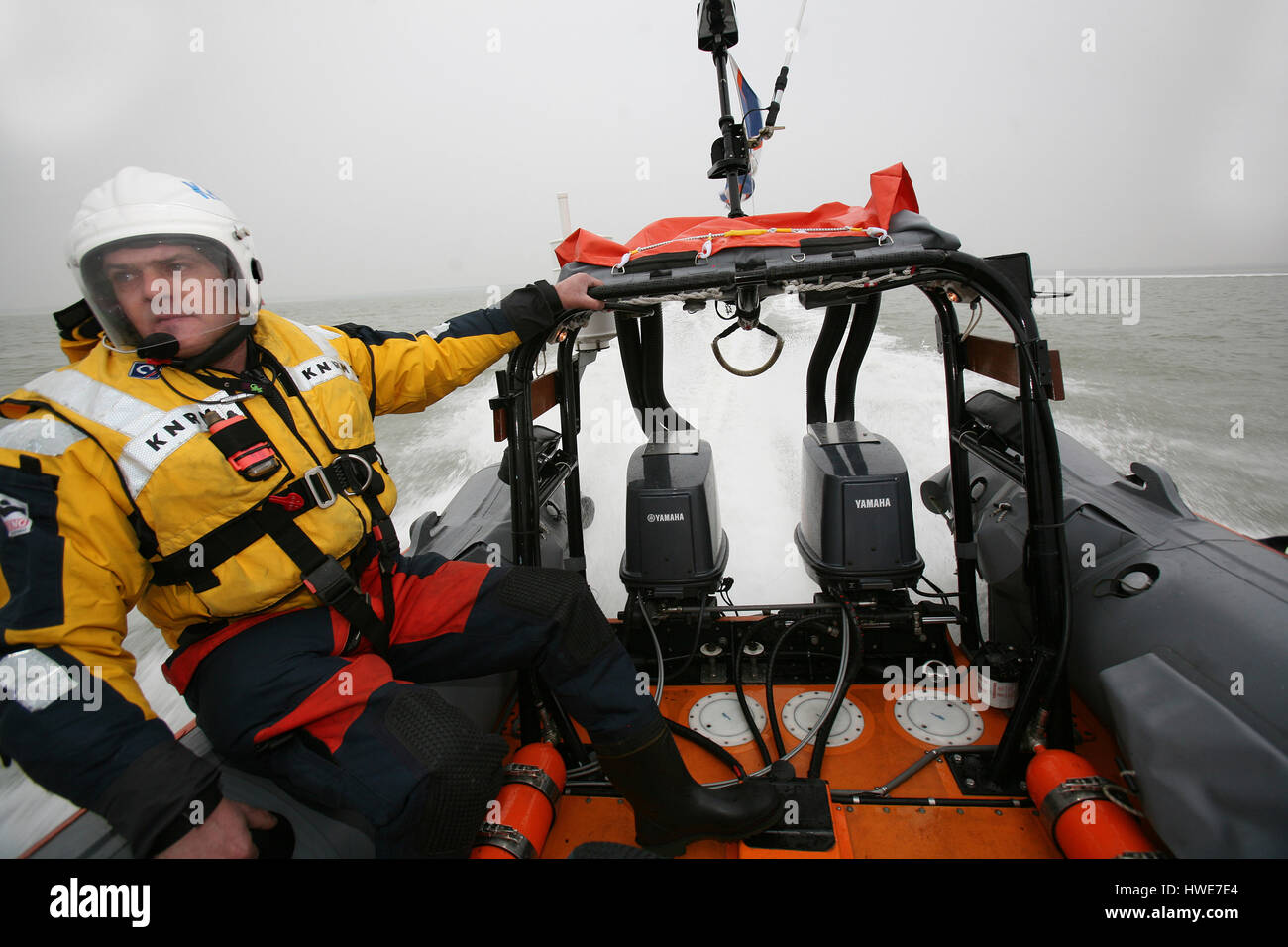 rescue operation by a lifeboat at the northsea Stock Photo - Alamy