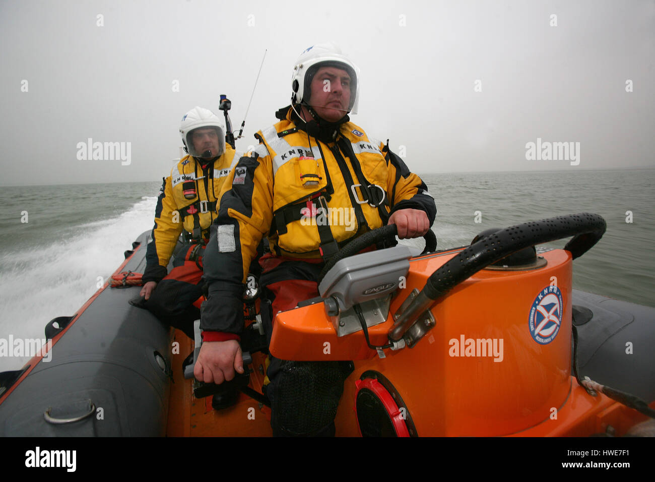 rescue operation by a lifeboat at the northsea Stock Photo - Alamy