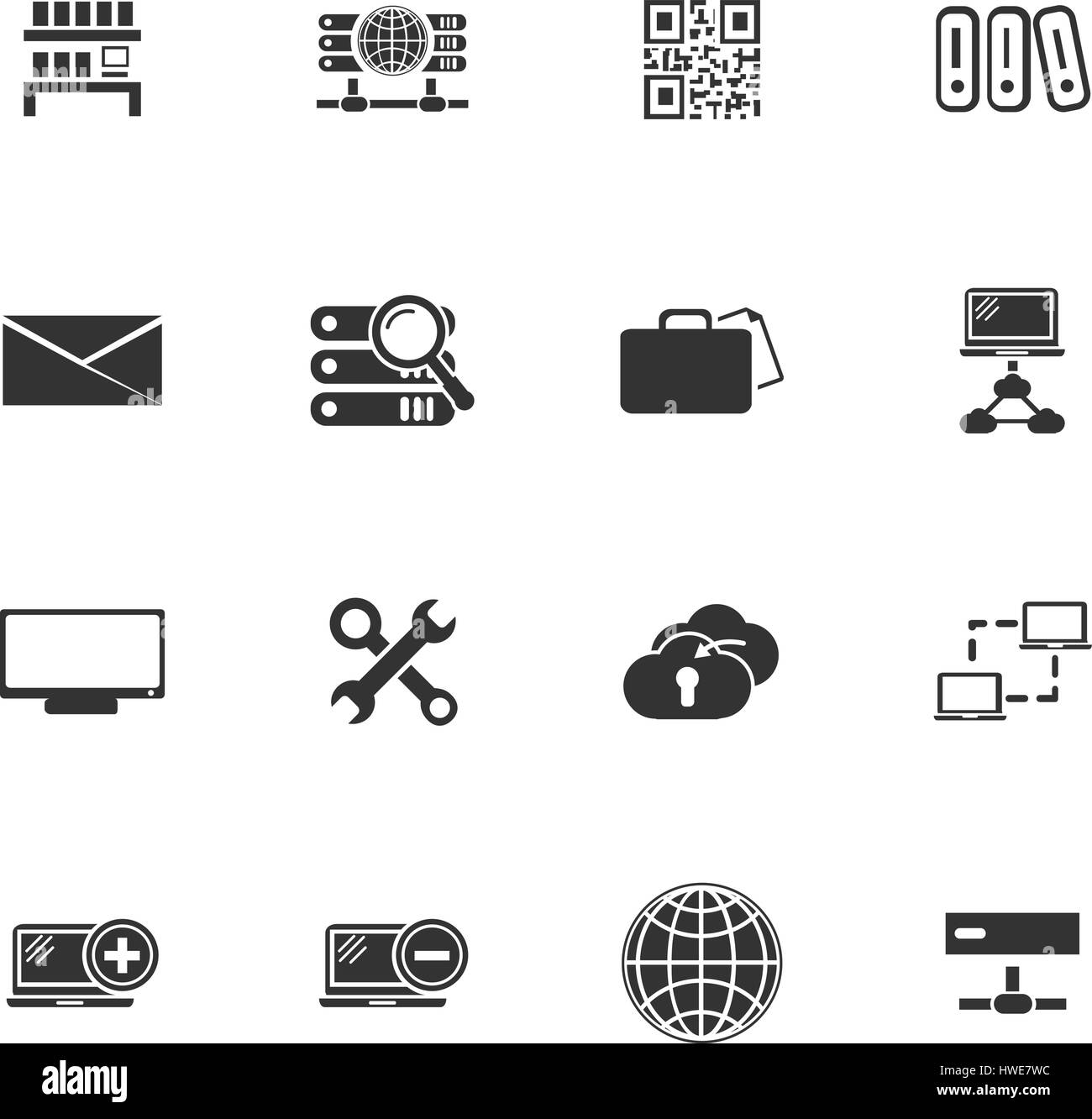 Internet, server, network icon set for web sites and user interface ...