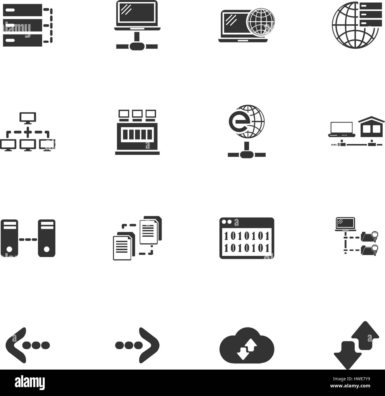 Internet, server, network icon set for web sites and user interface ...
