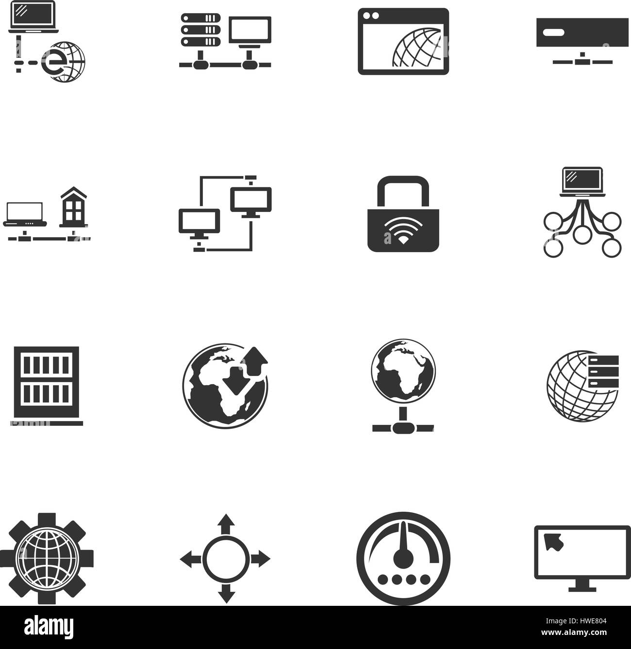 Internet, server, network icon set for web sites and user interface ...