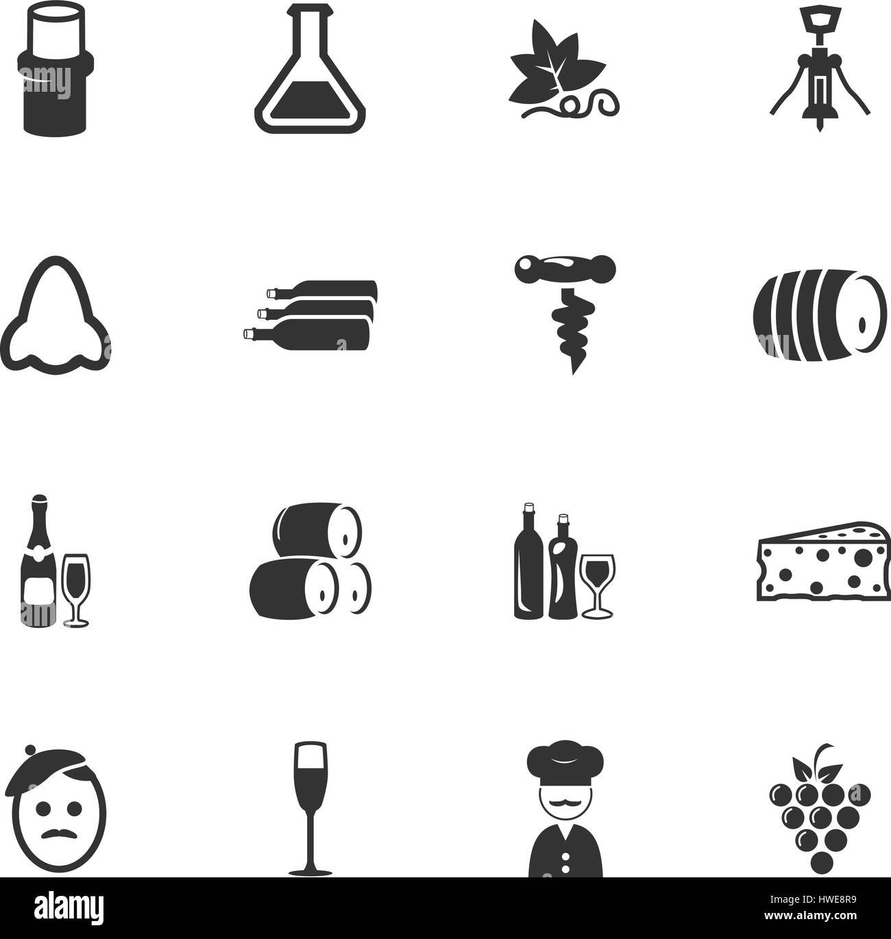 Vineyard and Wine symbol for web icons Stock Vector Image & Art - Alamy