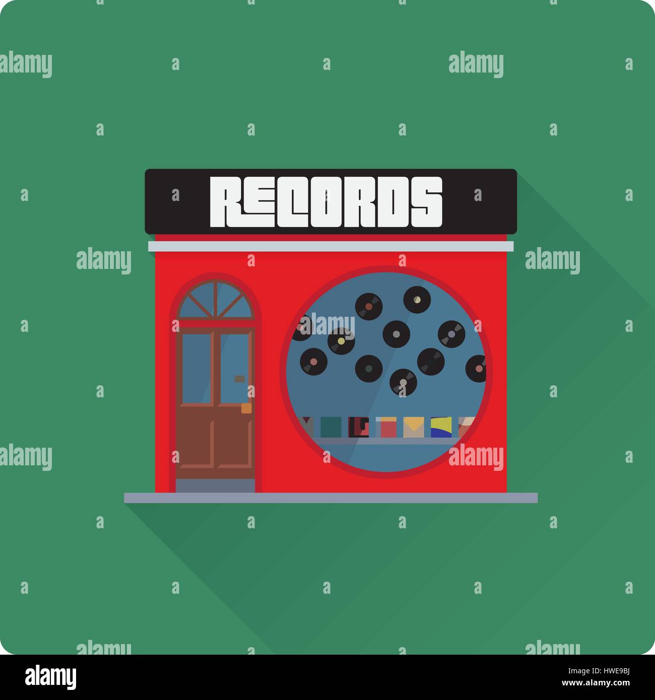 Vinyl records shop Stock Vector Images - Alamy