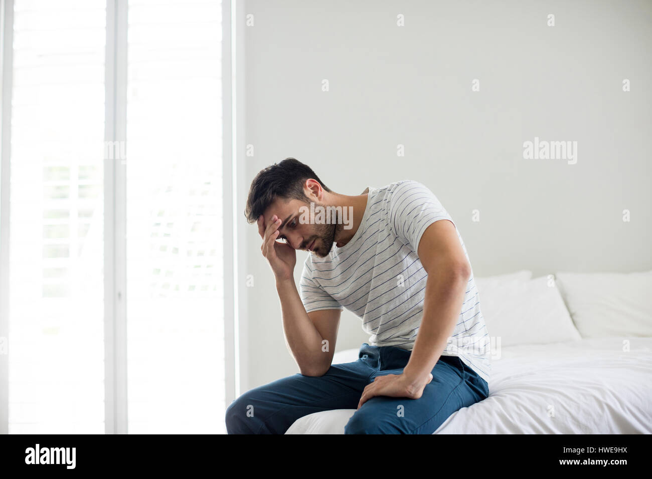 Man problems in bedroom hi-res stock photography and images - Alamy
