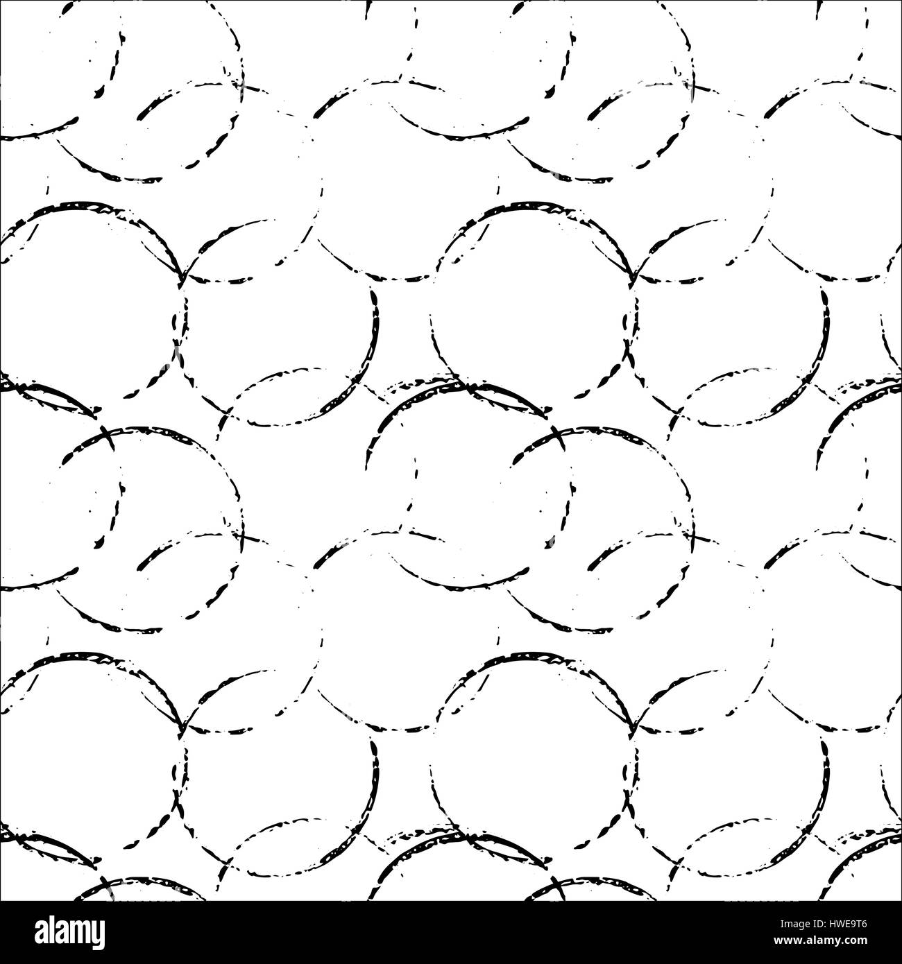 Grunge seamless pattern. Background with circles. Ink hand drawn print ...