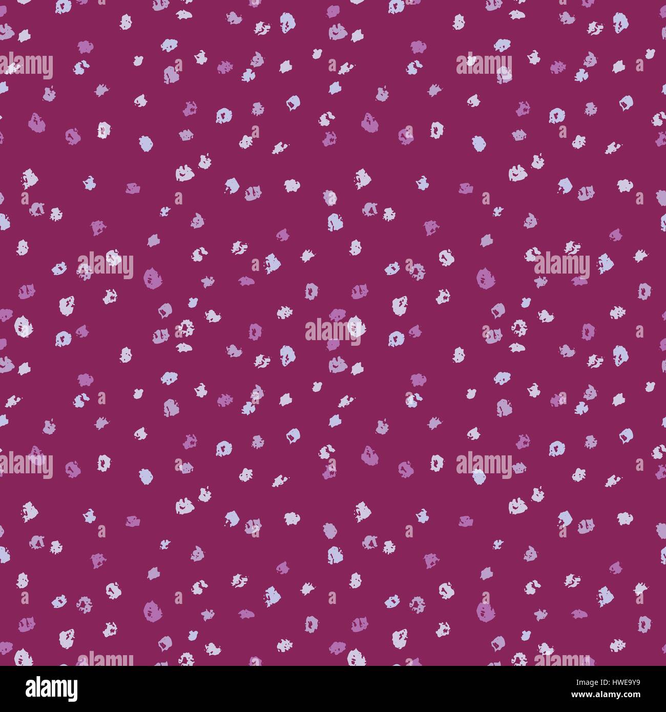 Seamless purple ink dots pattern. Vector grunge background. Vector ...