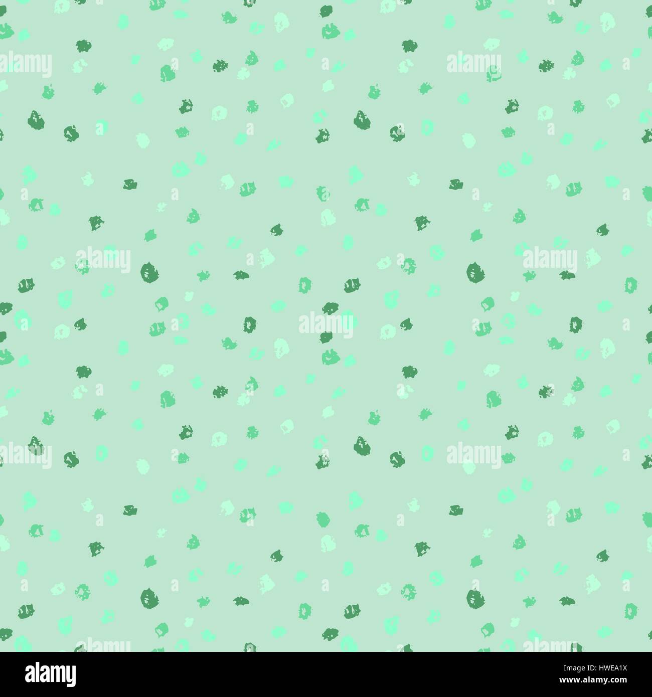 Seamless green ink dots pattern. Vector grunge background. Vector ...