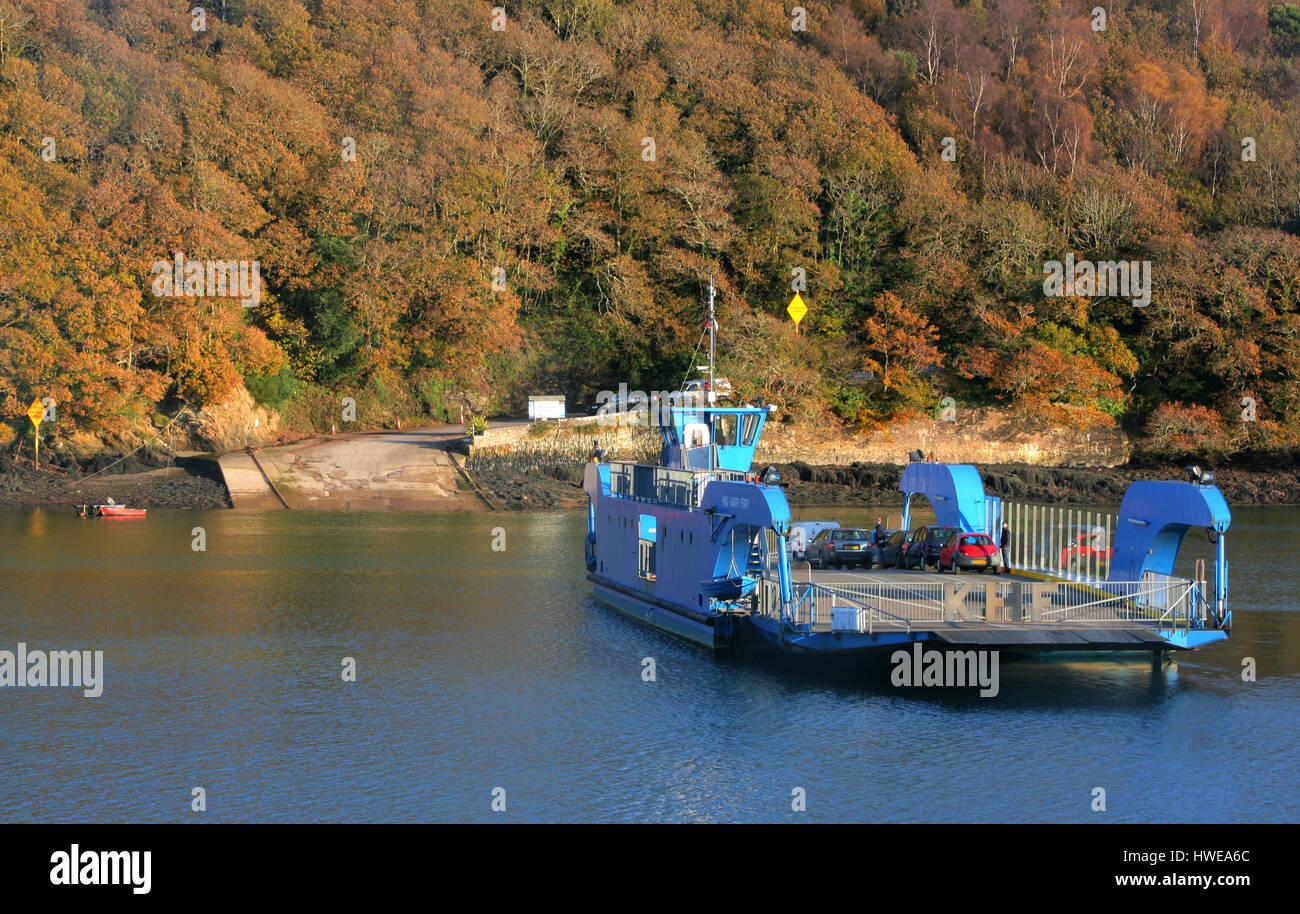 King Harry Ferry, Fal River, Cornwall, UK Stock Photo - Alamy