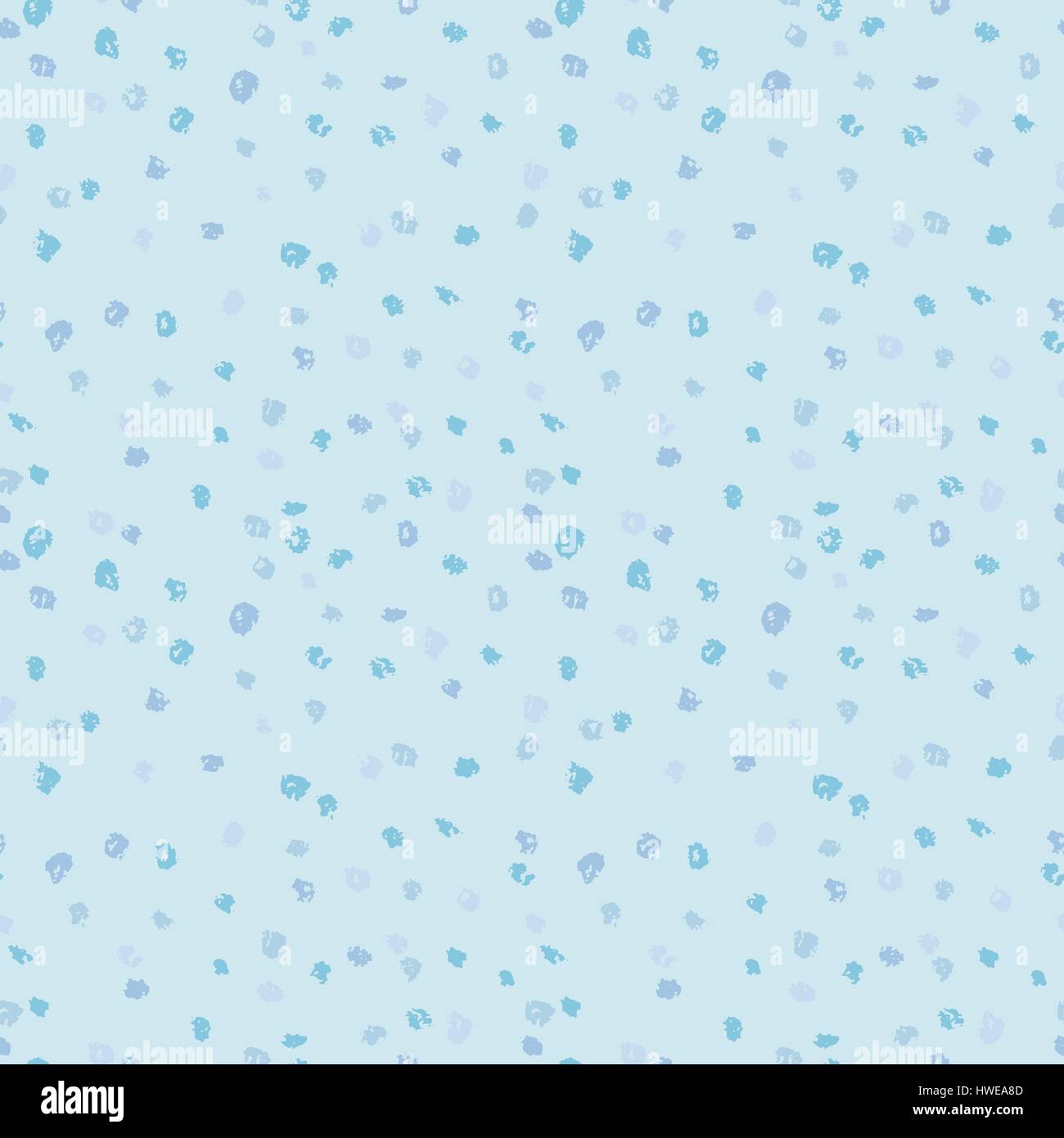 Seamless blue ink dots pattern. Vector grunge background. Vector ...