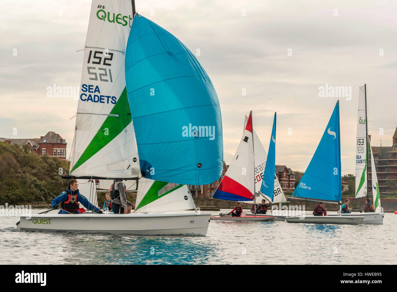 Sea Scouts regatta on Southport Marine Lake. Oct 1 2016 Stock Photo - Alamy