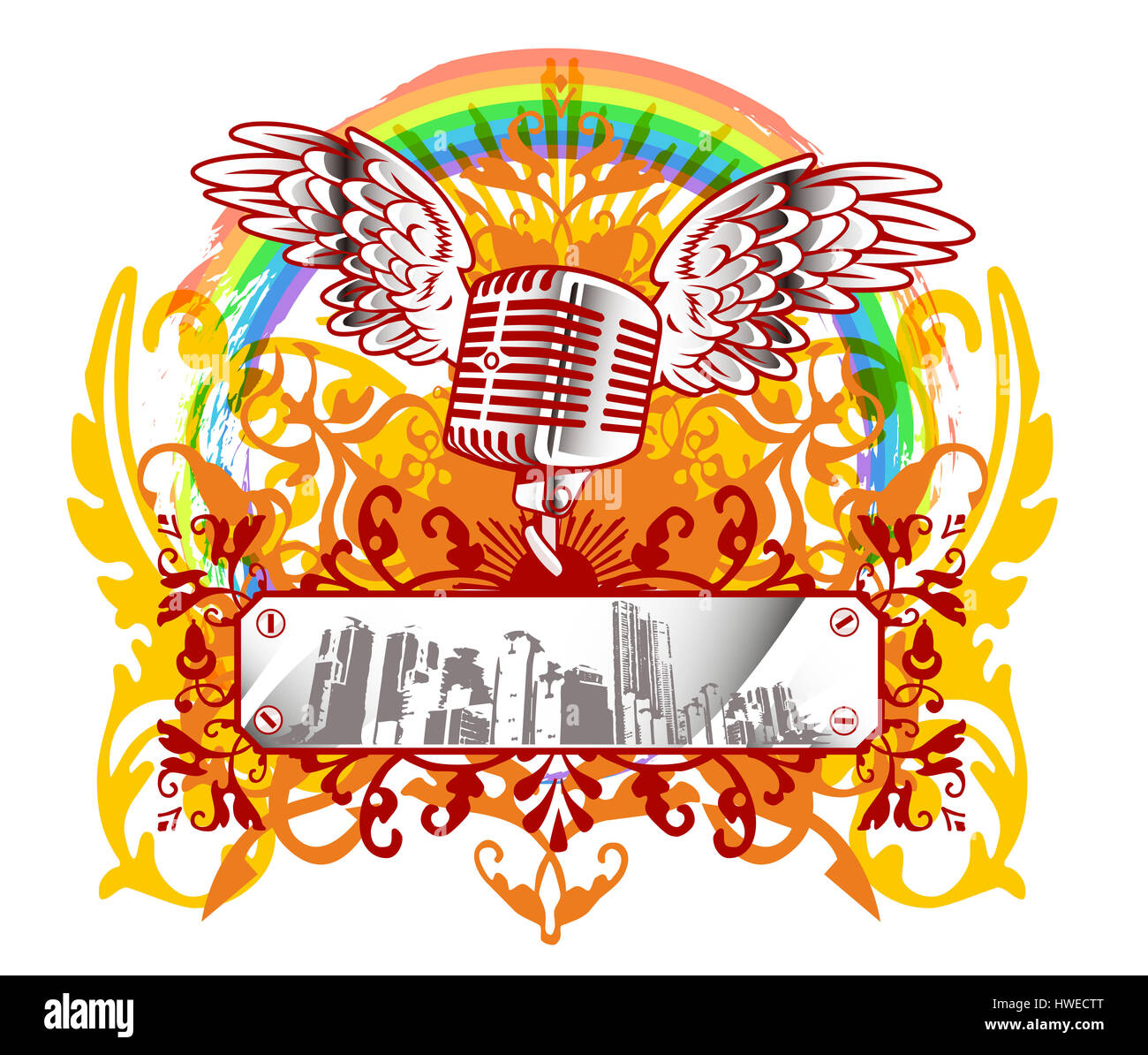 microphone,single,artificial wings,artificial wing,bright colour ...