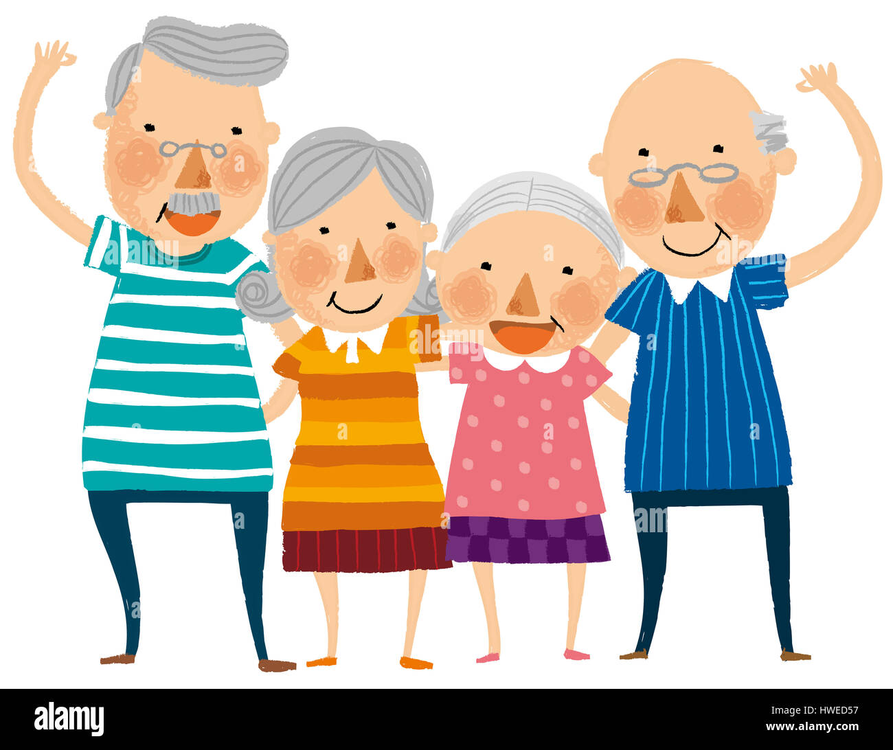 Happy Old People Clipart
