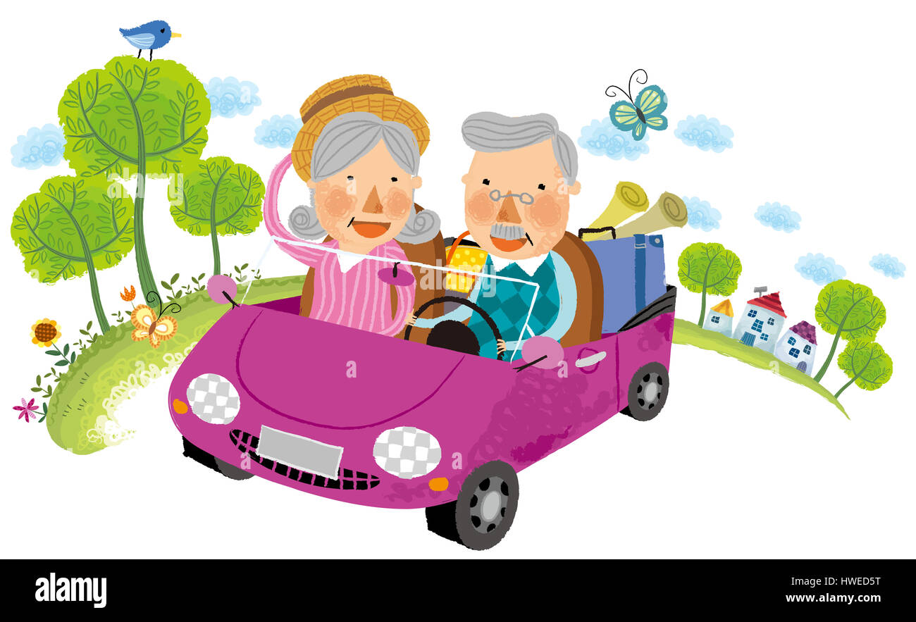 Animated Clip Art Of Driving Grandma