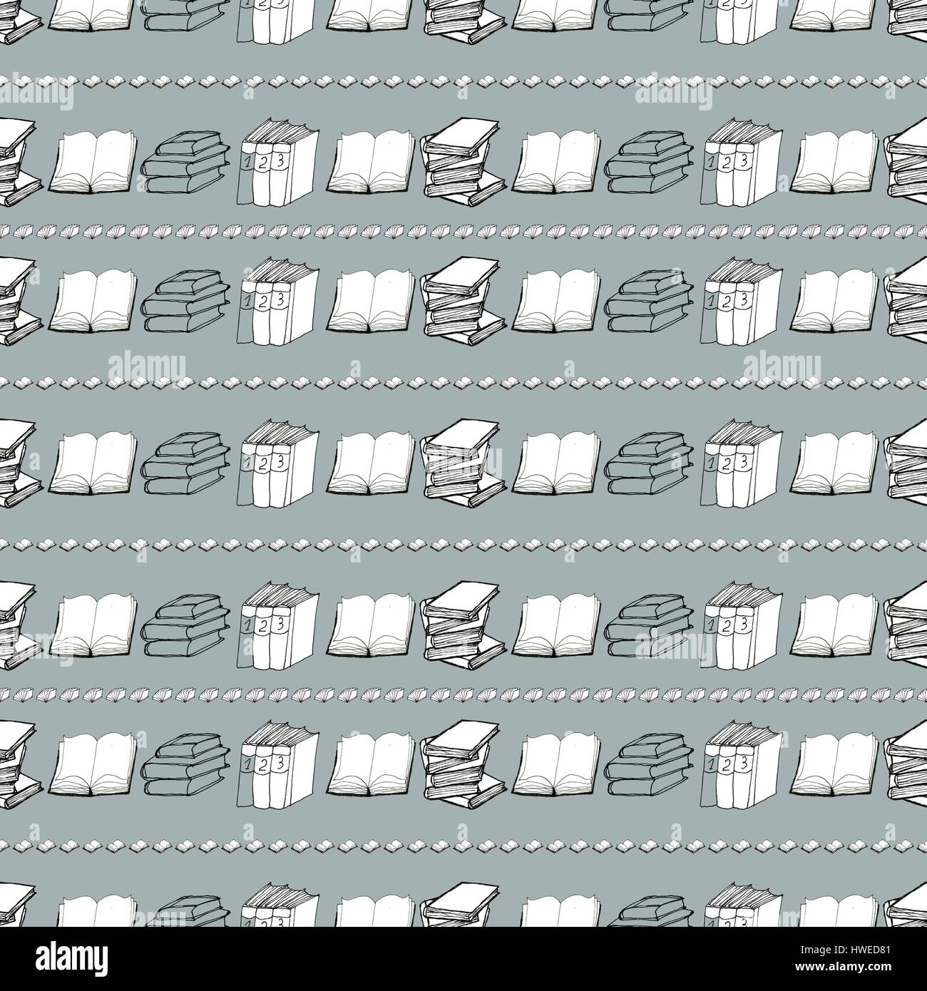 Seamless pattern with books Stock Vector Image & Art - Alamy