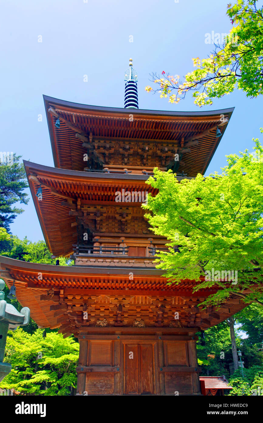 Three storey temple hi-res stock photography and images - Alamy