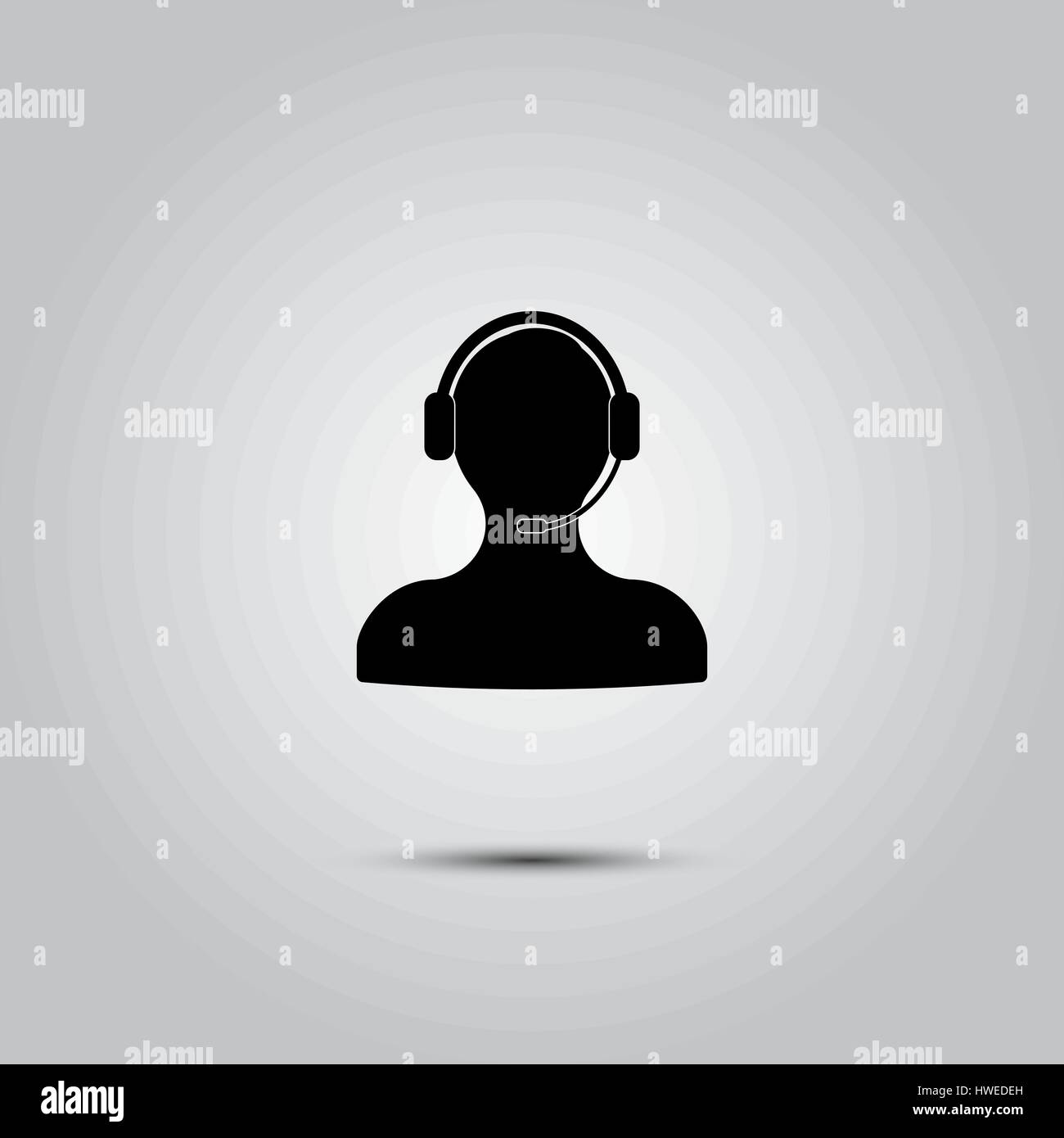 Support icon on gray background. Vector illustration Stock Vector Image ...
