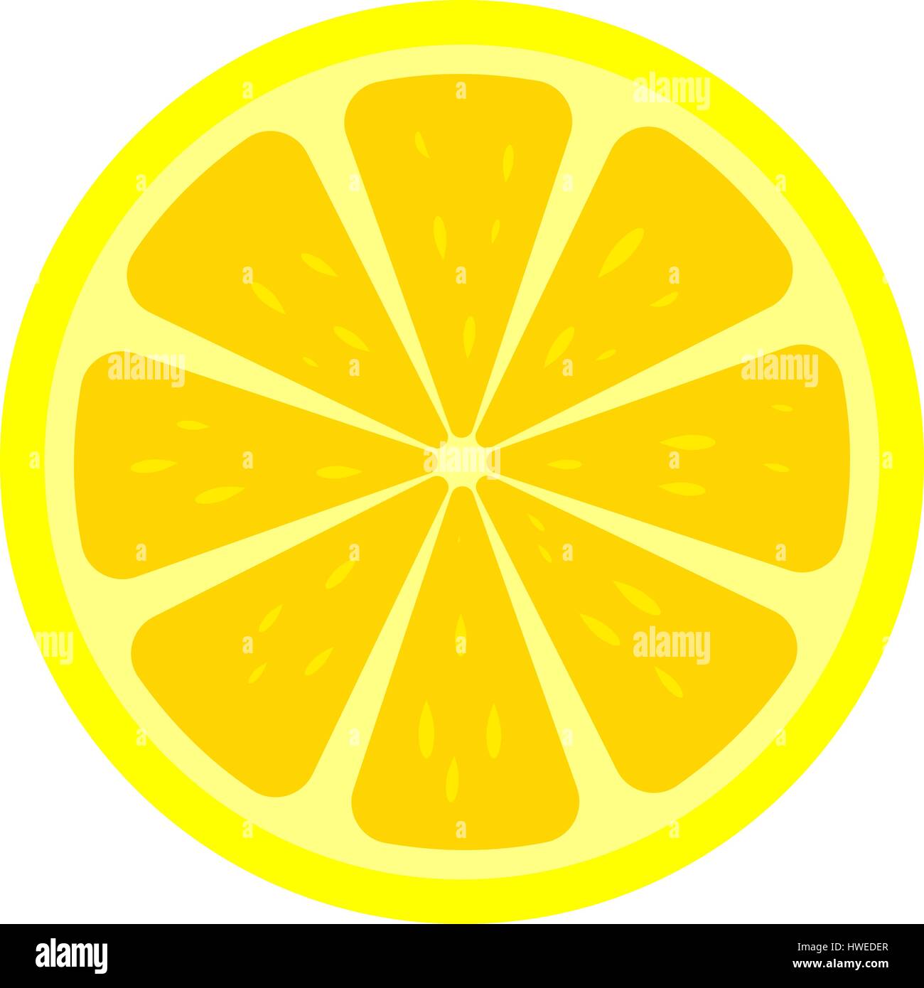 Slice of lemon icon vector illustration on white background Stock Vector Image & Art - Alamy