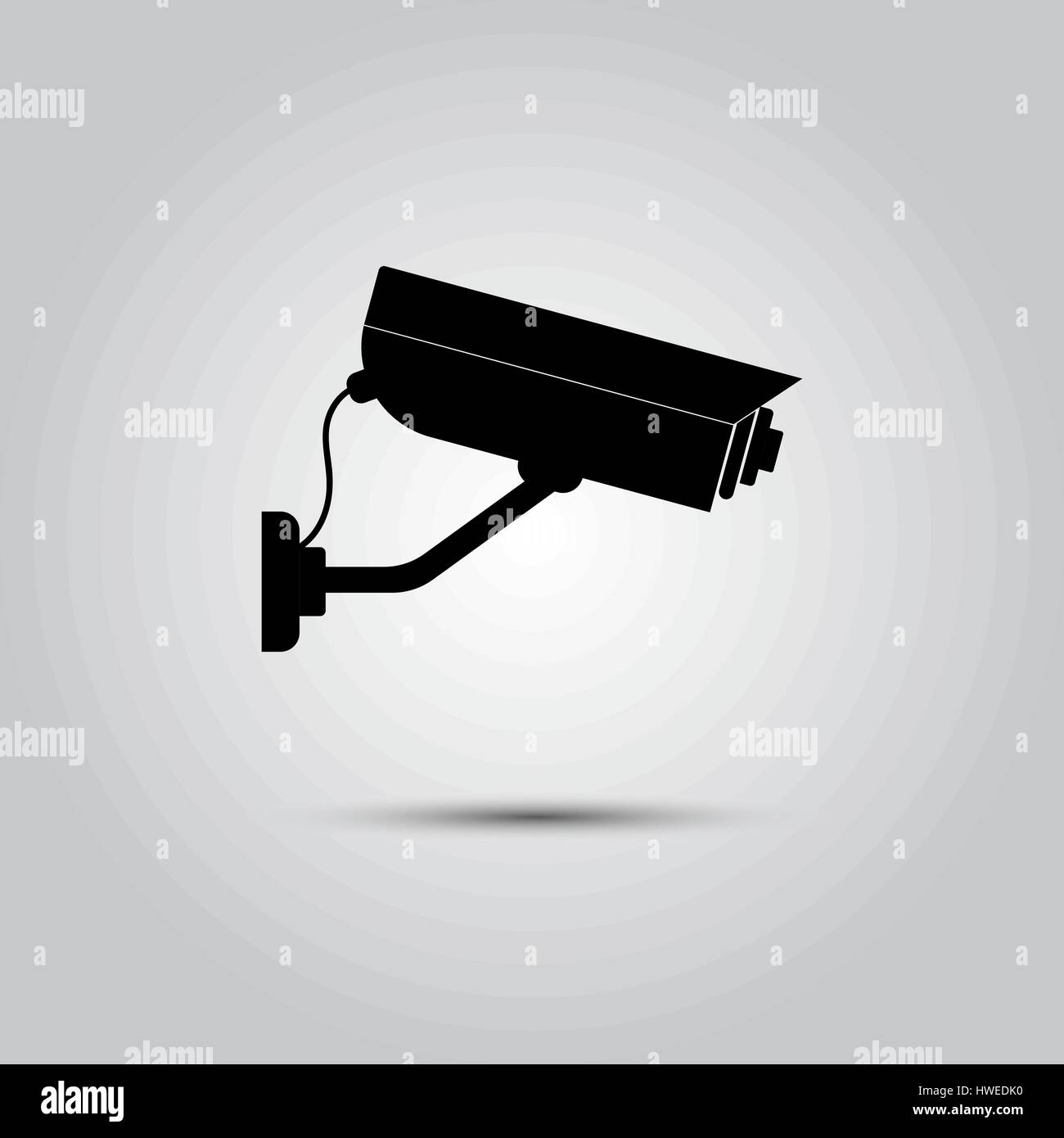 Illustration of video surveillance icon on white background Stock ...
