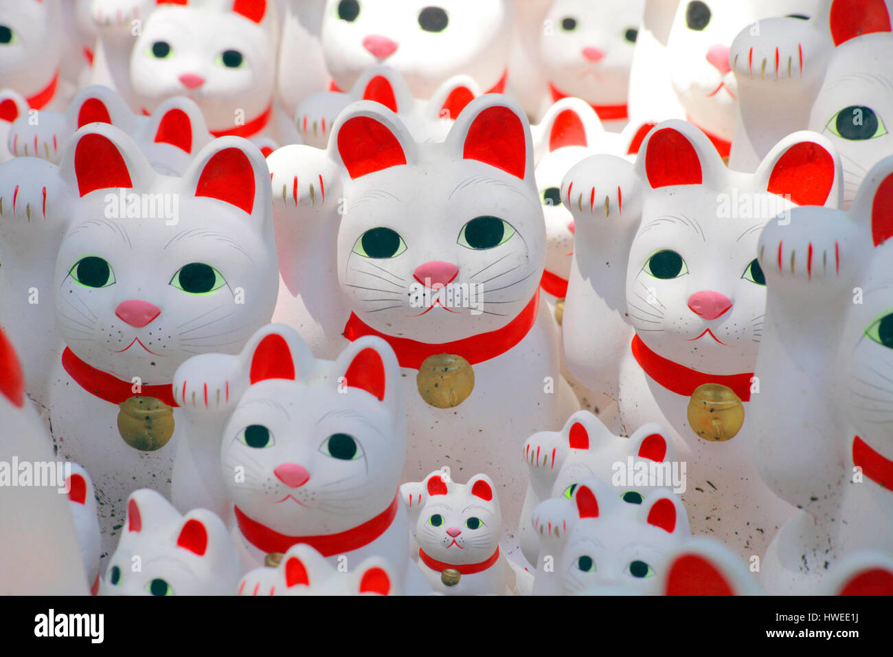 The Maneki Neko at Gotokuji Temple Tokyo Japan Stock Photo - Alamy