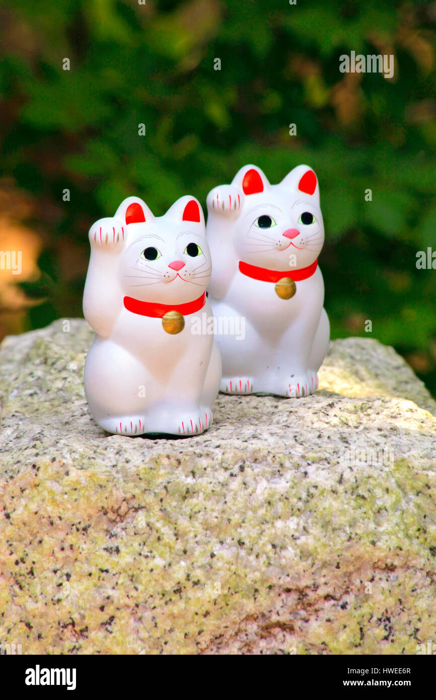The Maneki Neko at Gotokuji Temple Tokyo Japan Stock Photo - Alamy