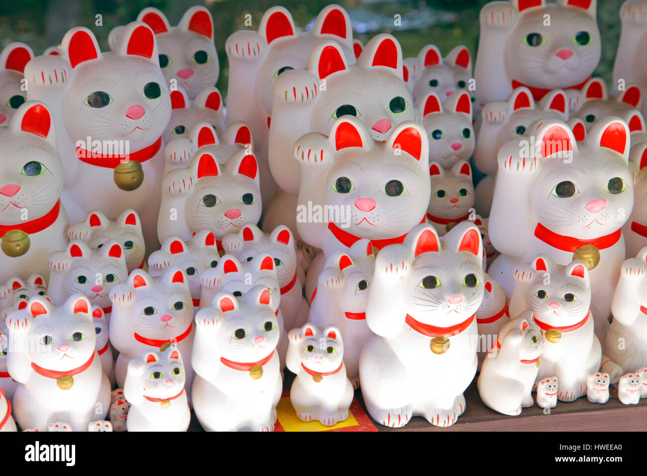 The Maneki Neko at Gotokuji Temple Tokyo Japan Stock Photo - Alamy
