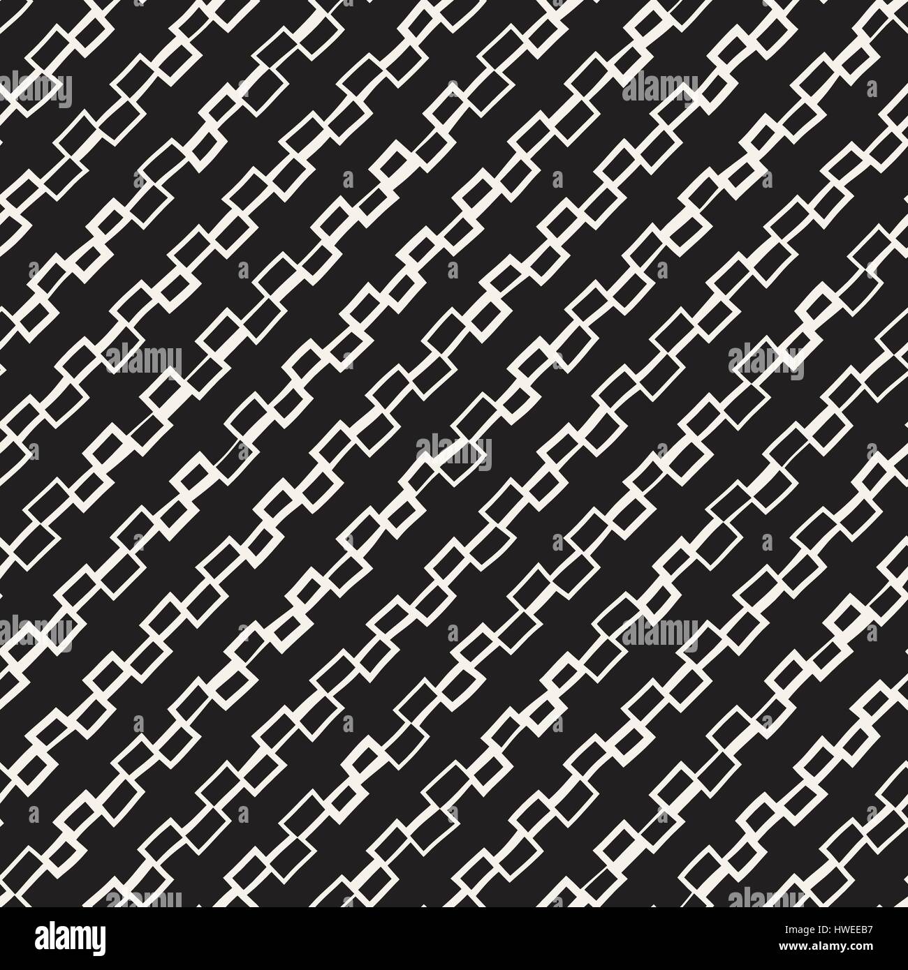 Vector Seamless Childlike Pattern. Monochrome Hand Drawn Geometric ...