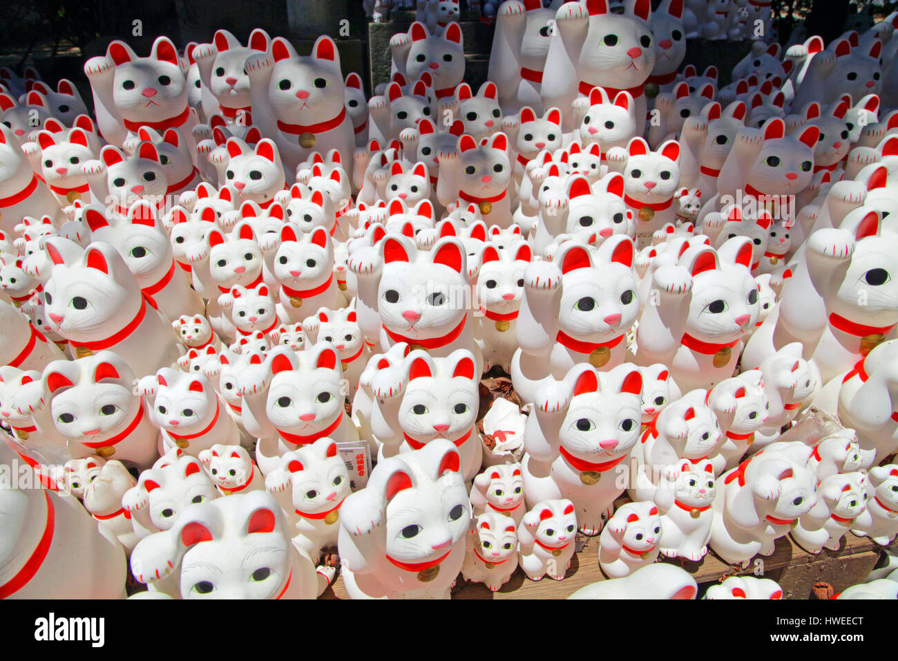 The Maneki Neko at Gotokuji Temple Tokyo Japan Stock Photo - Alamy