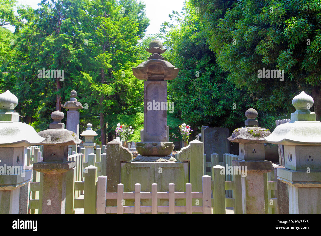 A Graveyard of a Daimyo Ii Naosuke in Gotokuji Temple Tokyo Japan Stock ...